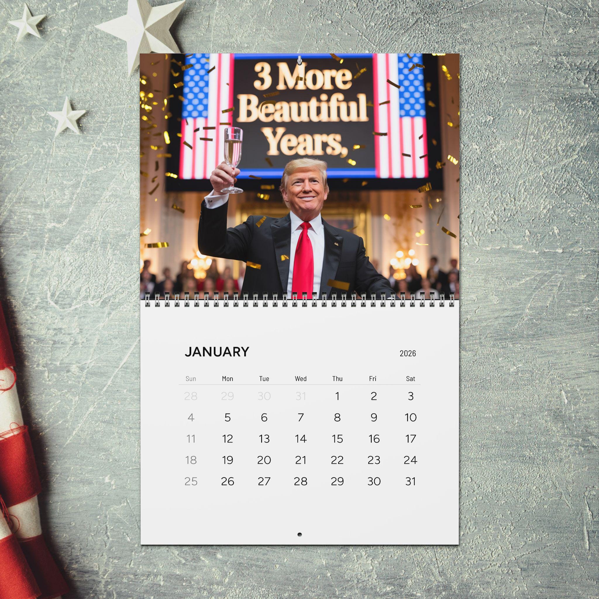 Trump 2026 Wall Calendar Gift, Funny Trump Calendar Christmas Gift ...