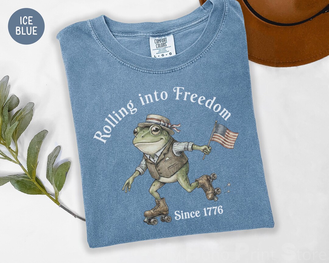 Funny Frog 250th Anniversary 4th of July Comfort Colors Shirt Celebrate ...
