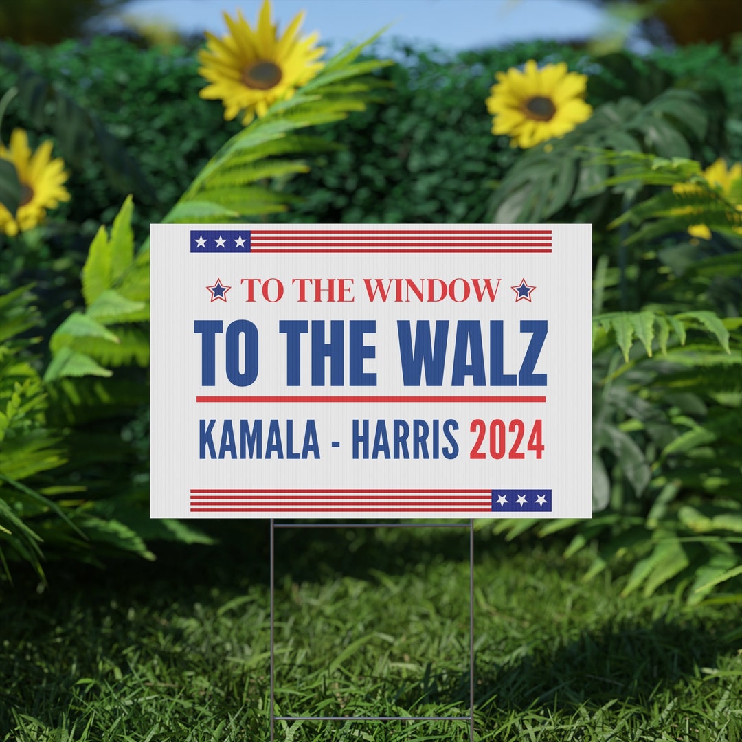 Harris Walz 2024 Yard Lawn Garden Sign With Metal H-stake for Election ...