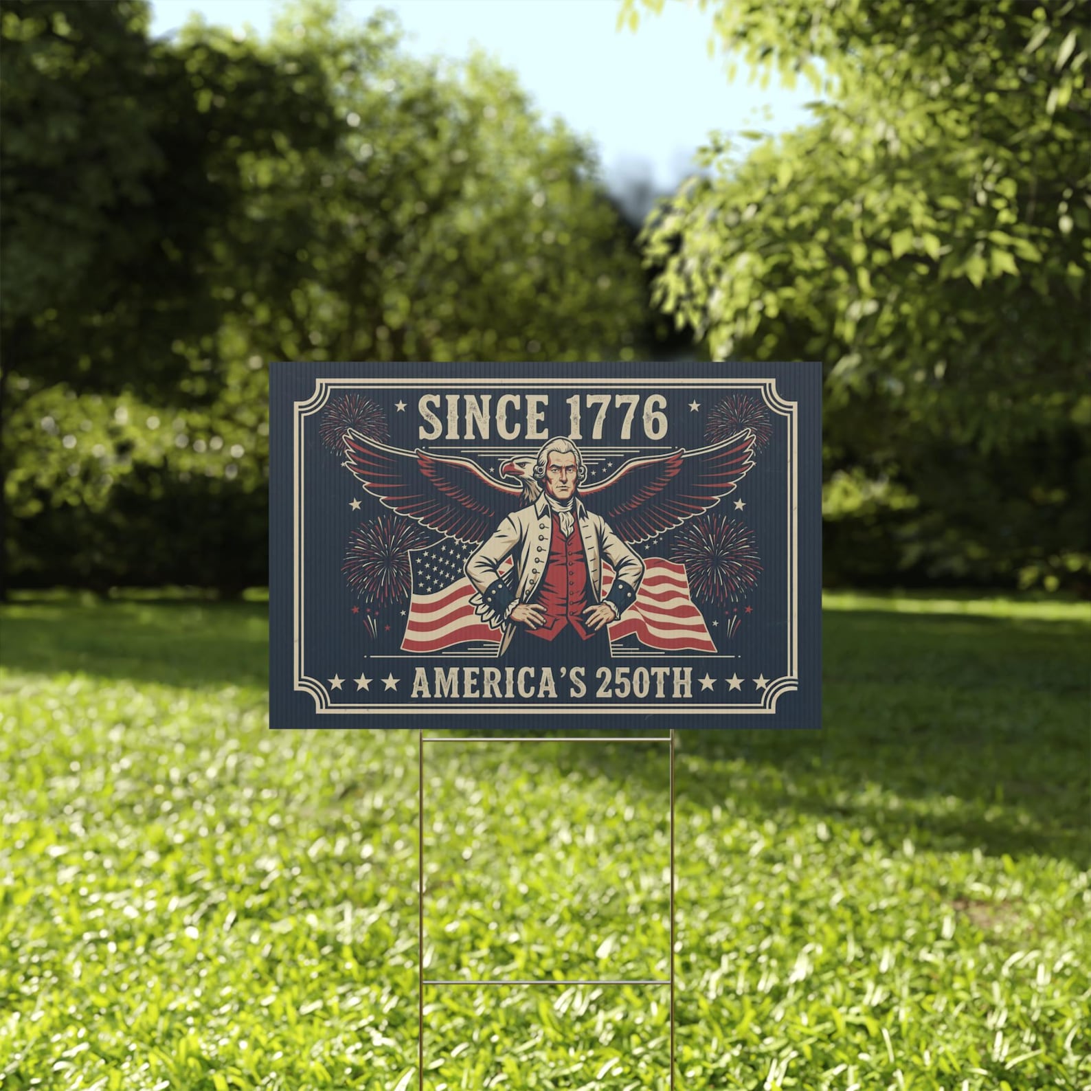 250th Anniversary Yard Sign Happy July 4th Party Decor Patriotic ...