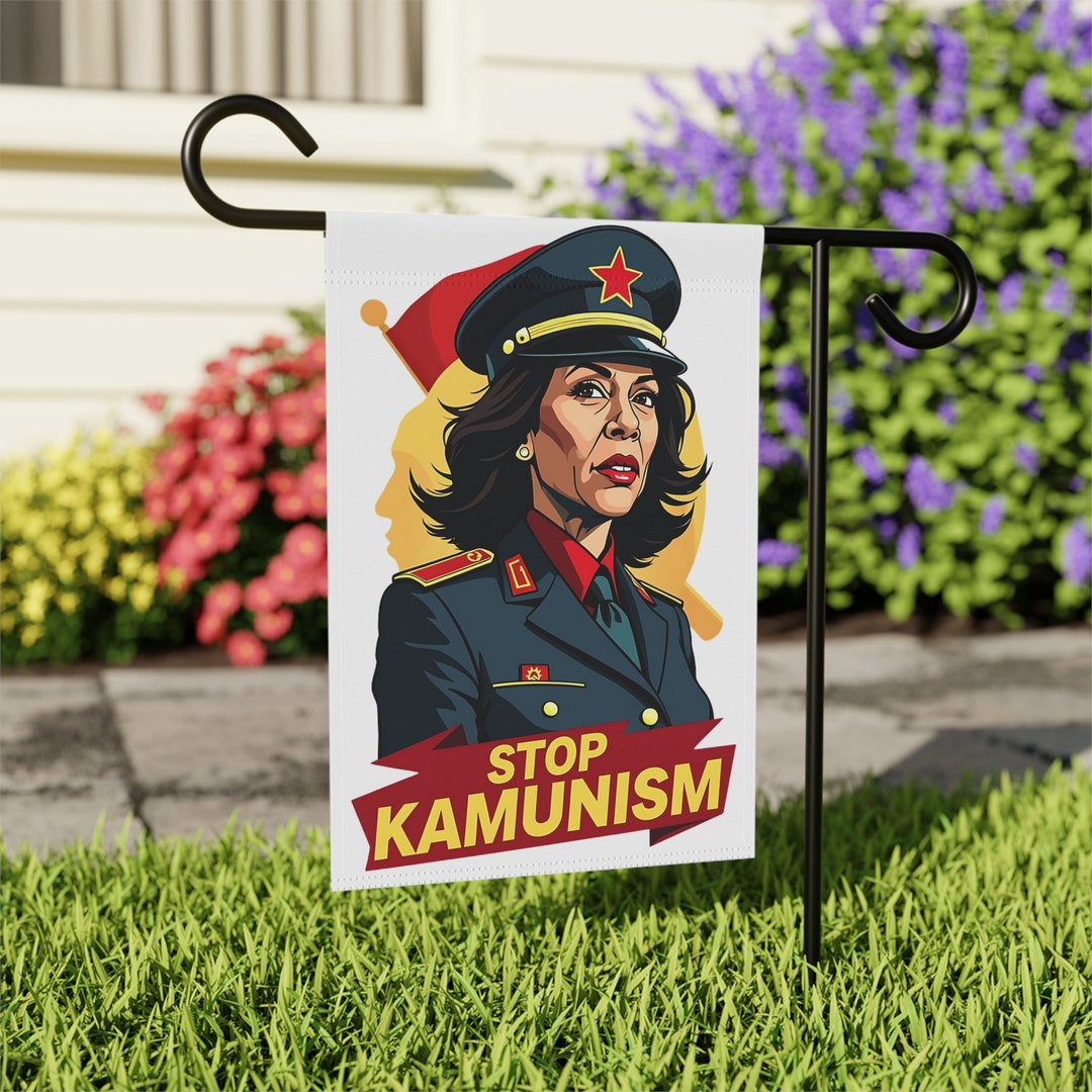 Stop Kamunism Yard Flag Banner Commie Kamala Anti Communist Political ...