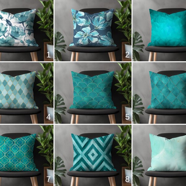 Teal Throw Pillow - Etsy