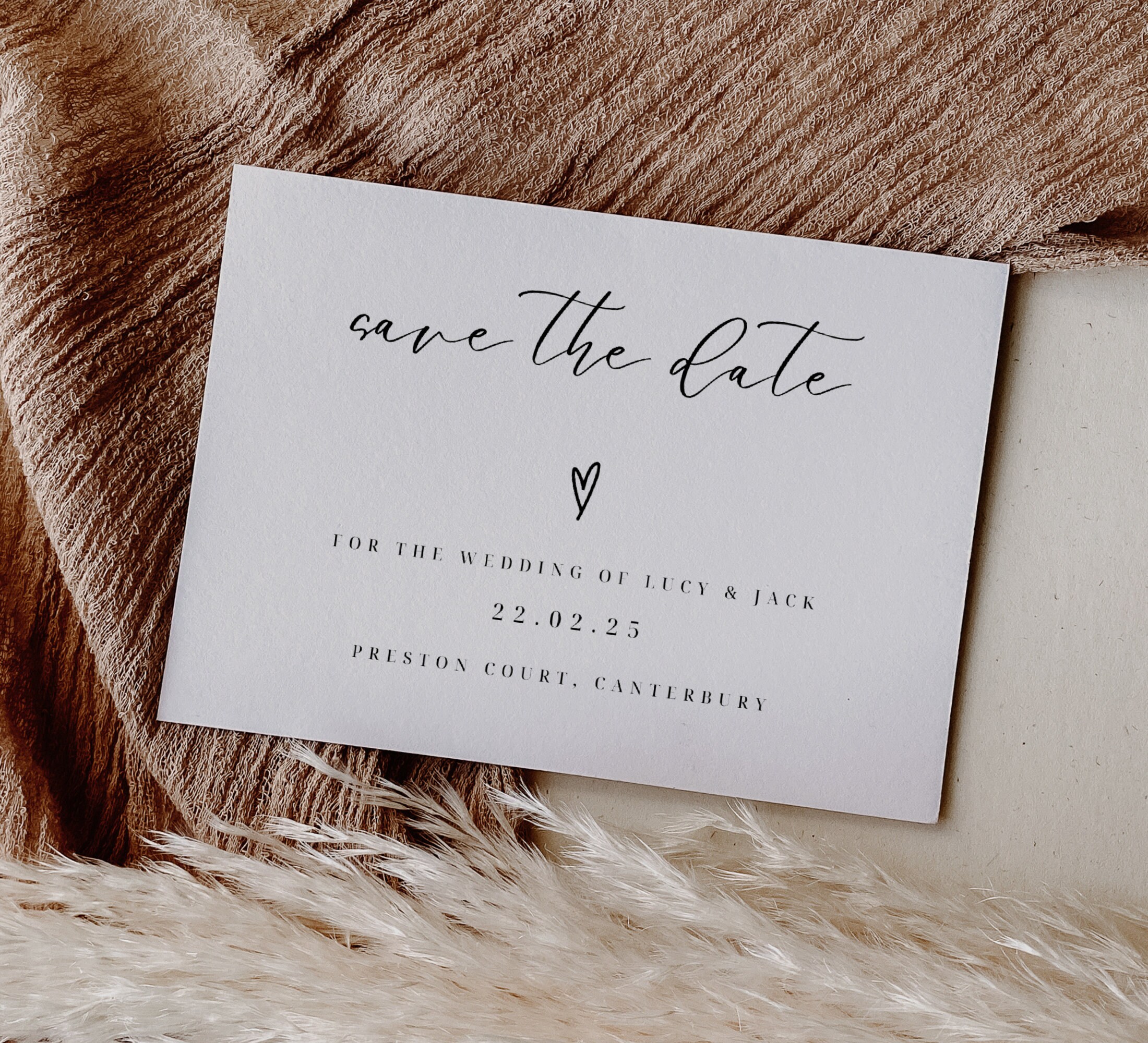 Classic Save the Date Template | Calligraphy Style Save Date Card ...