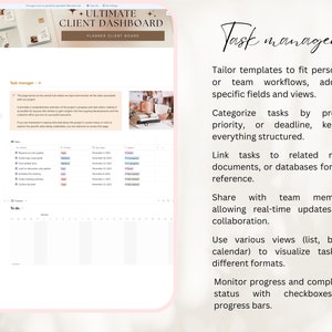 Client Dashboard Notion Template,notion Client Portal Notion Template ...