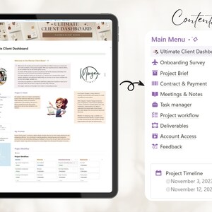 Client Dashboard Notion Template,notion Client Portal Notion Template ...