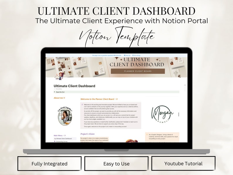 Client Dashboard Notion Template,notion Client Portal Notion Template,creative Client Dashboard ...