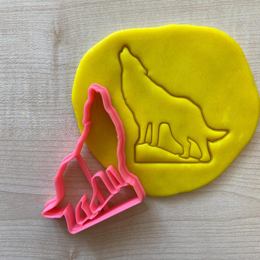 Wolf Cookie Cutter, Howling Wolf Moon Biscuit Pastry Cutter, Forest ...