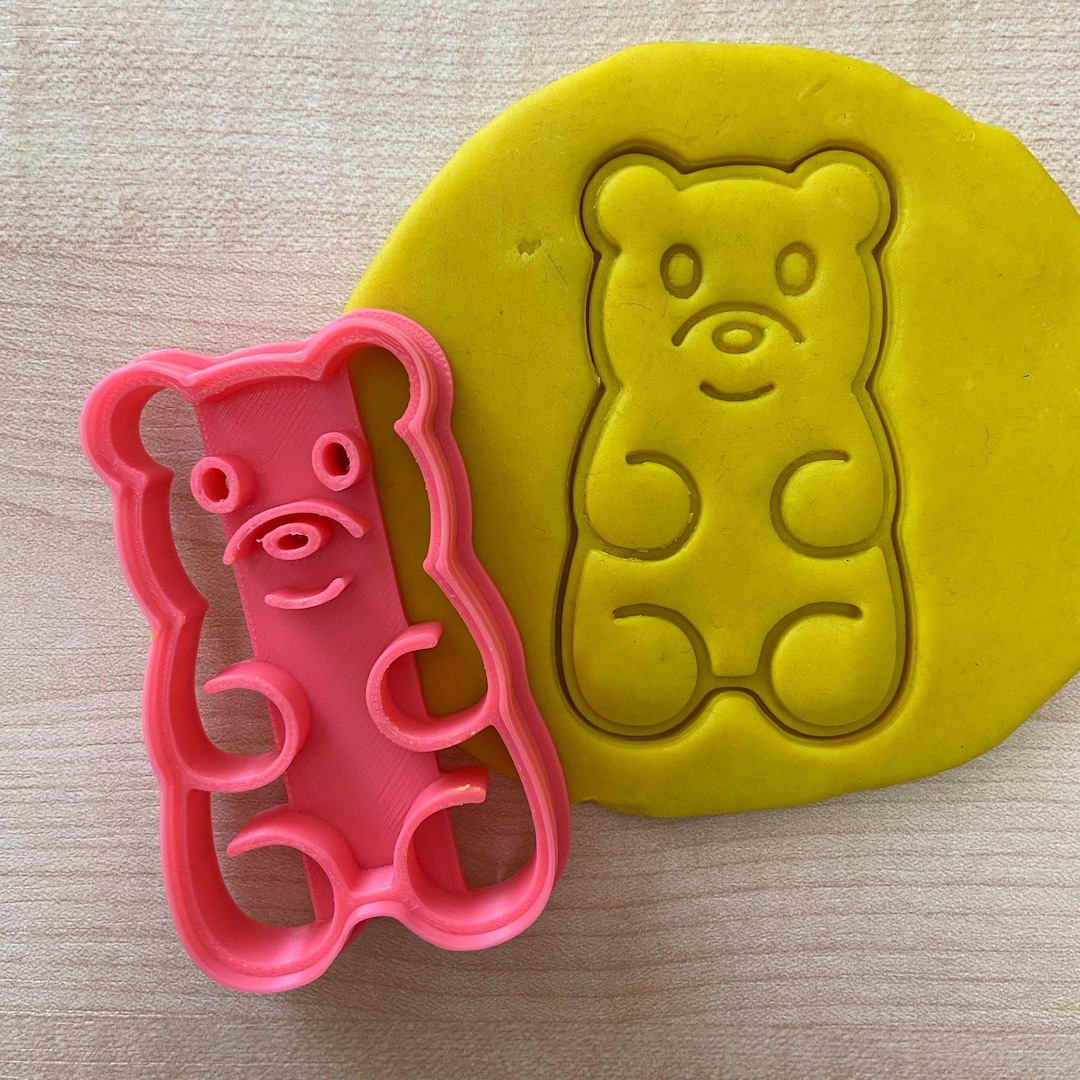 Gummy Bear Cookie Cutter, Candy Shaped Fondant Dough Stamp, Kid ...