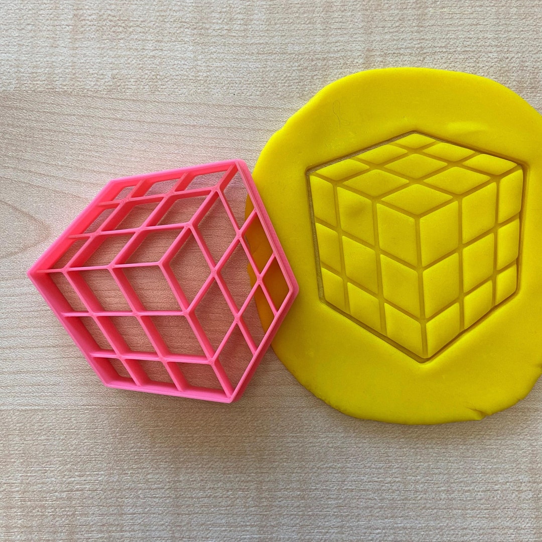 Puzzle Cube Cookie Cutter, 80's Era Themed Biscuit Dough Stamp, Science ...