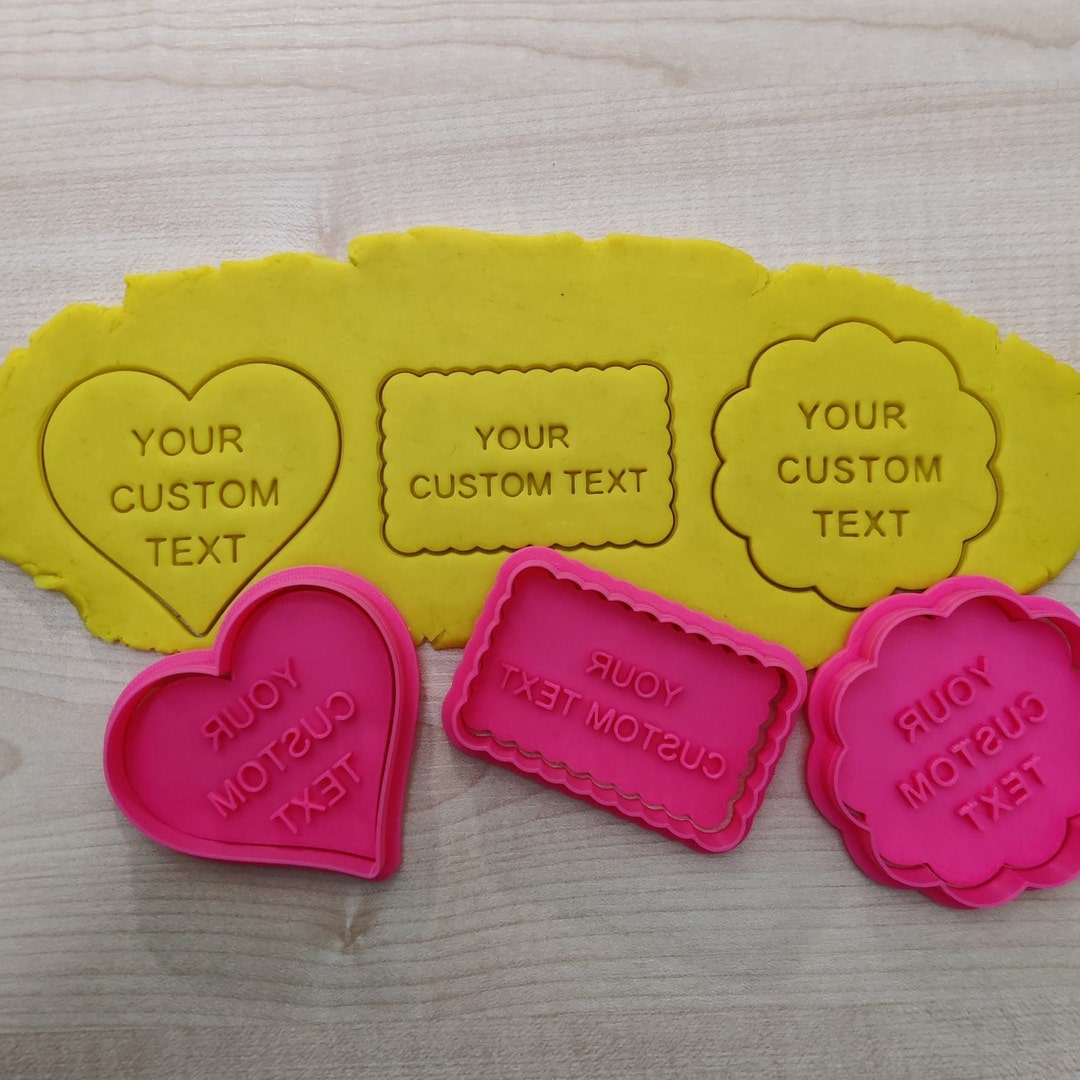 Custom Cookie Cutter- Customizable Shape and Text - Etsy