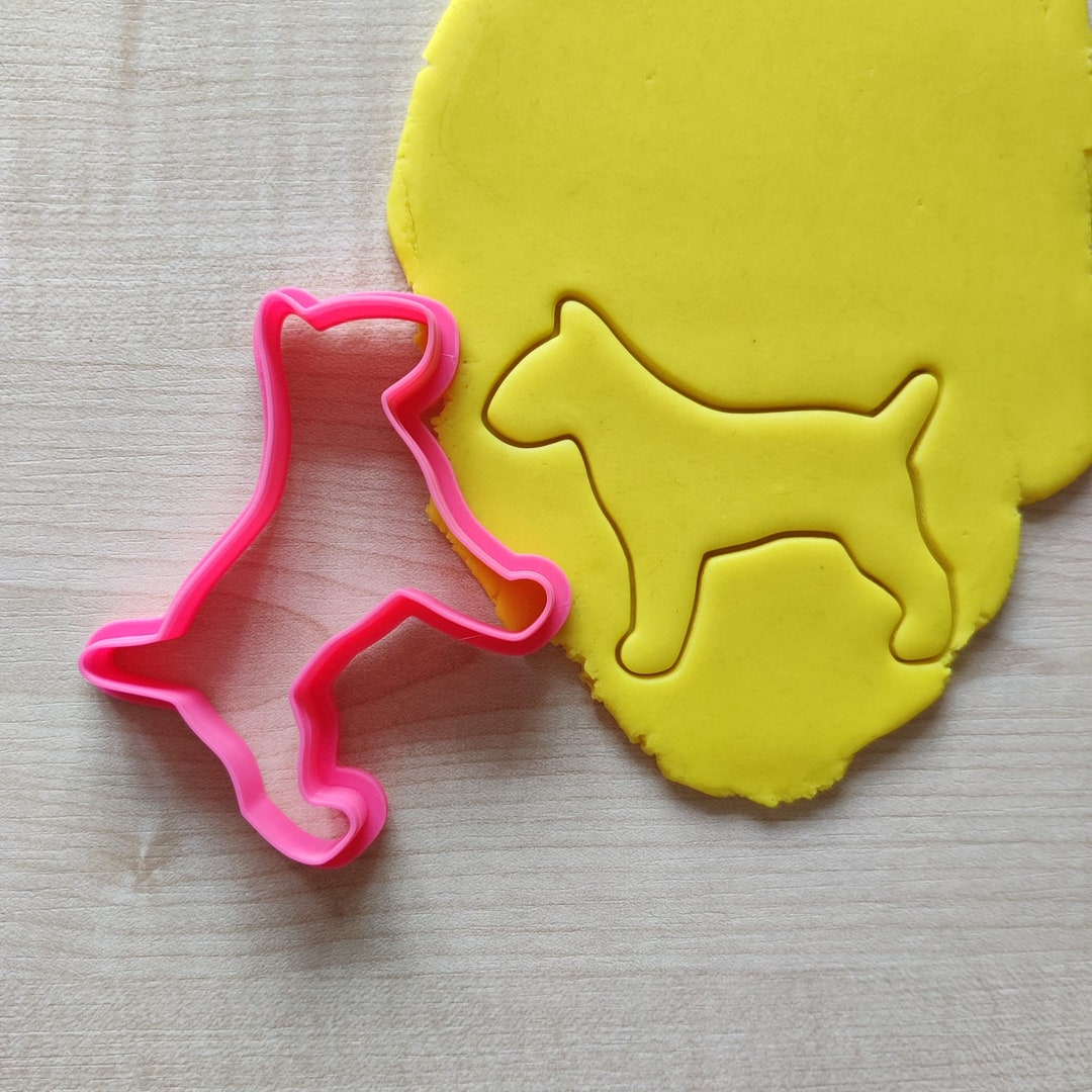 Bull Terrier Cookie Cutter, English Biscuit Fondant Icing Dough Stamp ...