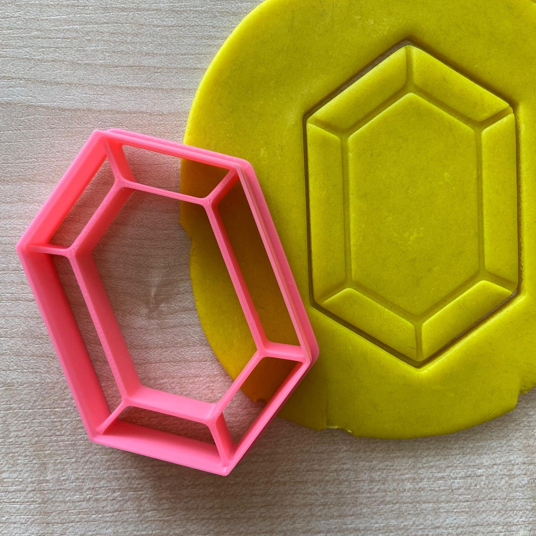 Rupee Cookie Cutter, Jewel Video Game Cookie Cutter, Pixel 8 Bit Cookie ...