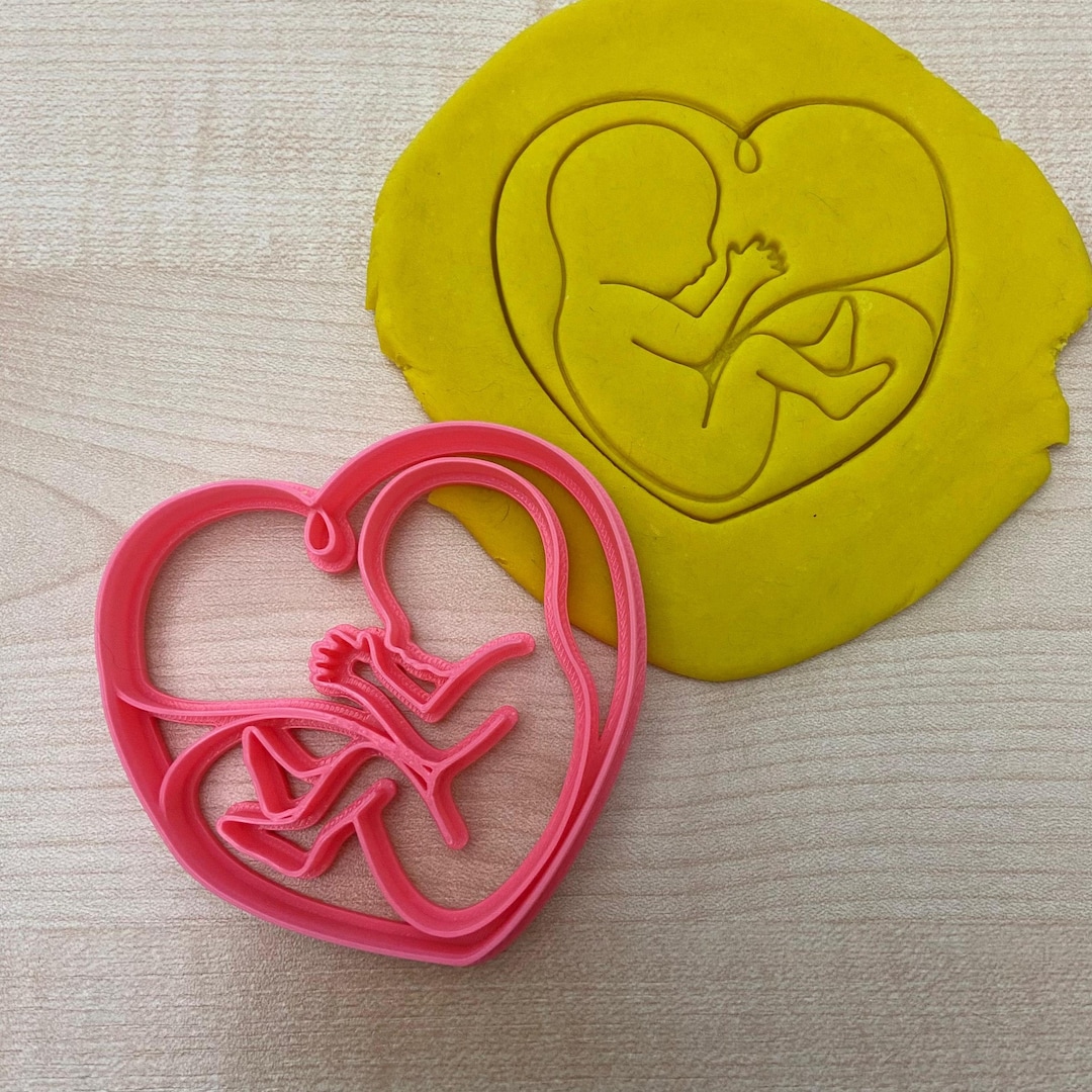 Baby Fetus Cookie Cutter, Pregnancy Announcement Biscuit Cutter ...