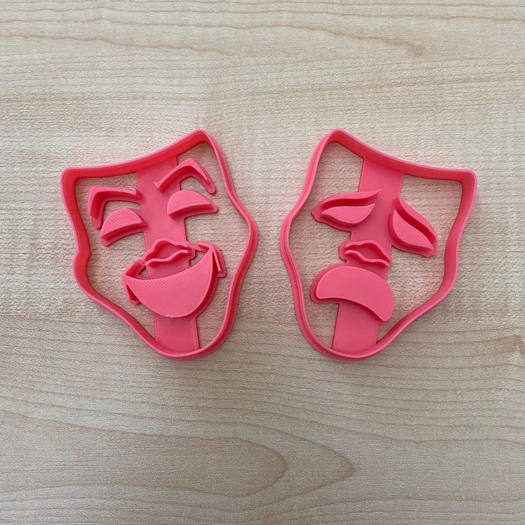 Theatre Mask Cookie Cutter Set- Comedy and Tragedy - Etsy