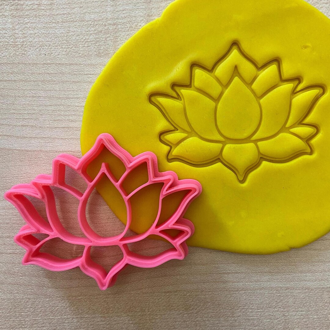 Lotus Plant Cookie Cutter, Indian Lotus, Lotus Flower, Sacred Lotus ...