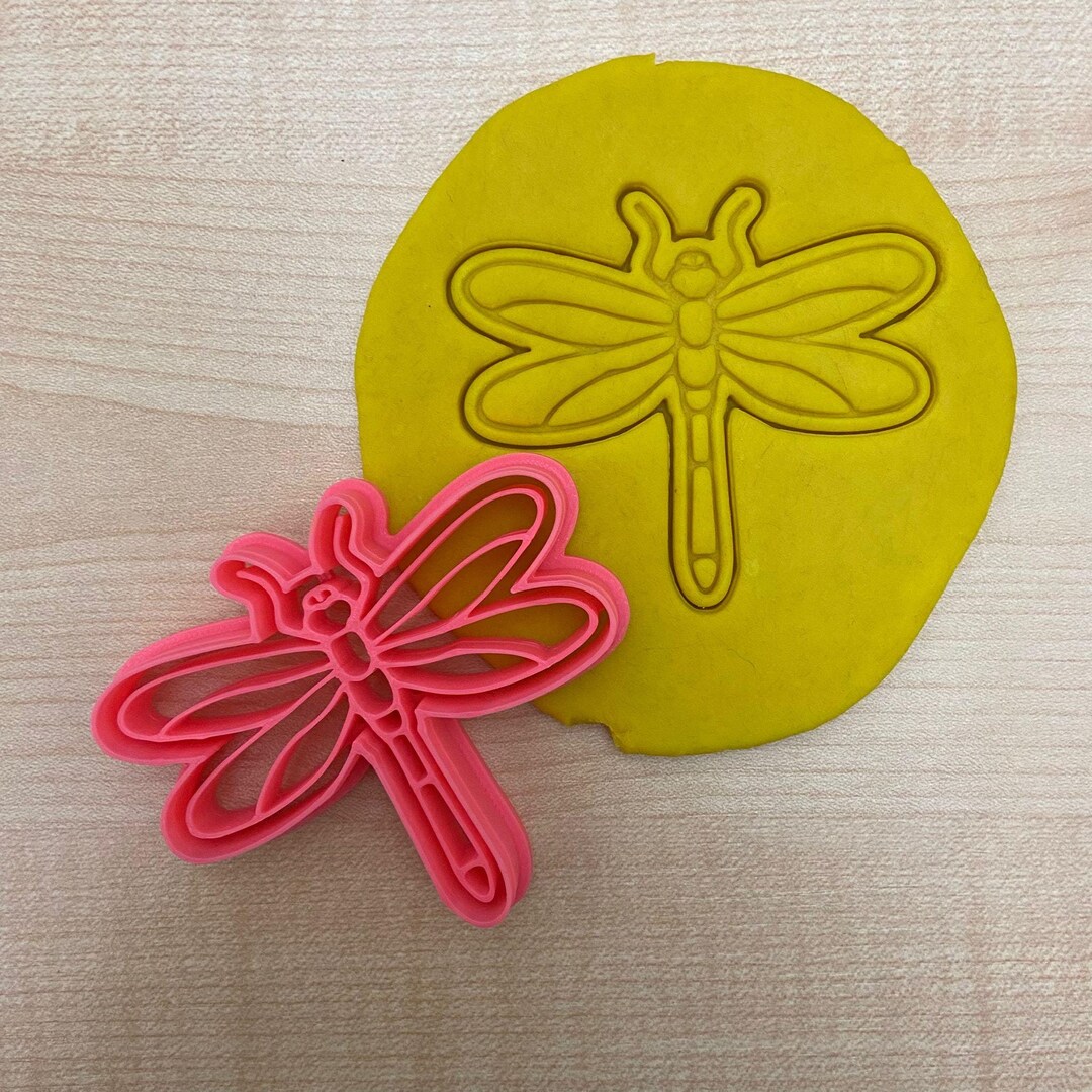 Dragonfly Cookie Cutter, Insect Bug Fondant Dough Stamp, Whimsical ...