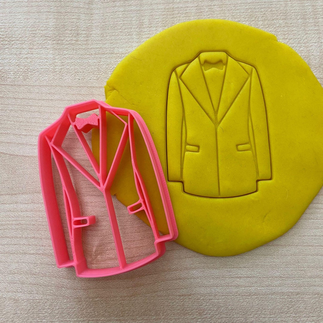 Man Suit Jacket Cookie Cutter, Tuxedo Jacket Fondant Dough Stamp, Groom ...