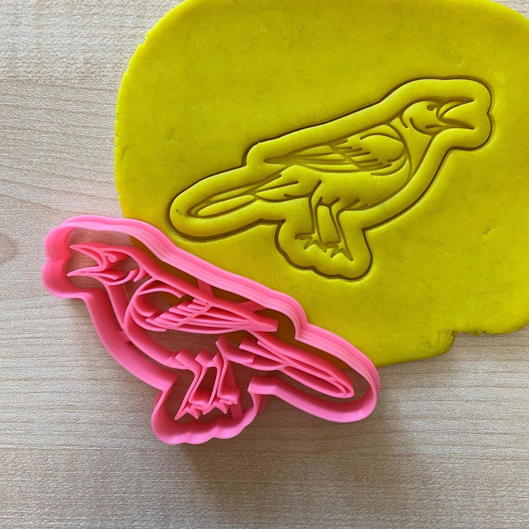 Crow Cookie Cutter, Raven Birb Bird Cookie, Biscuit Fondant Stamp ...