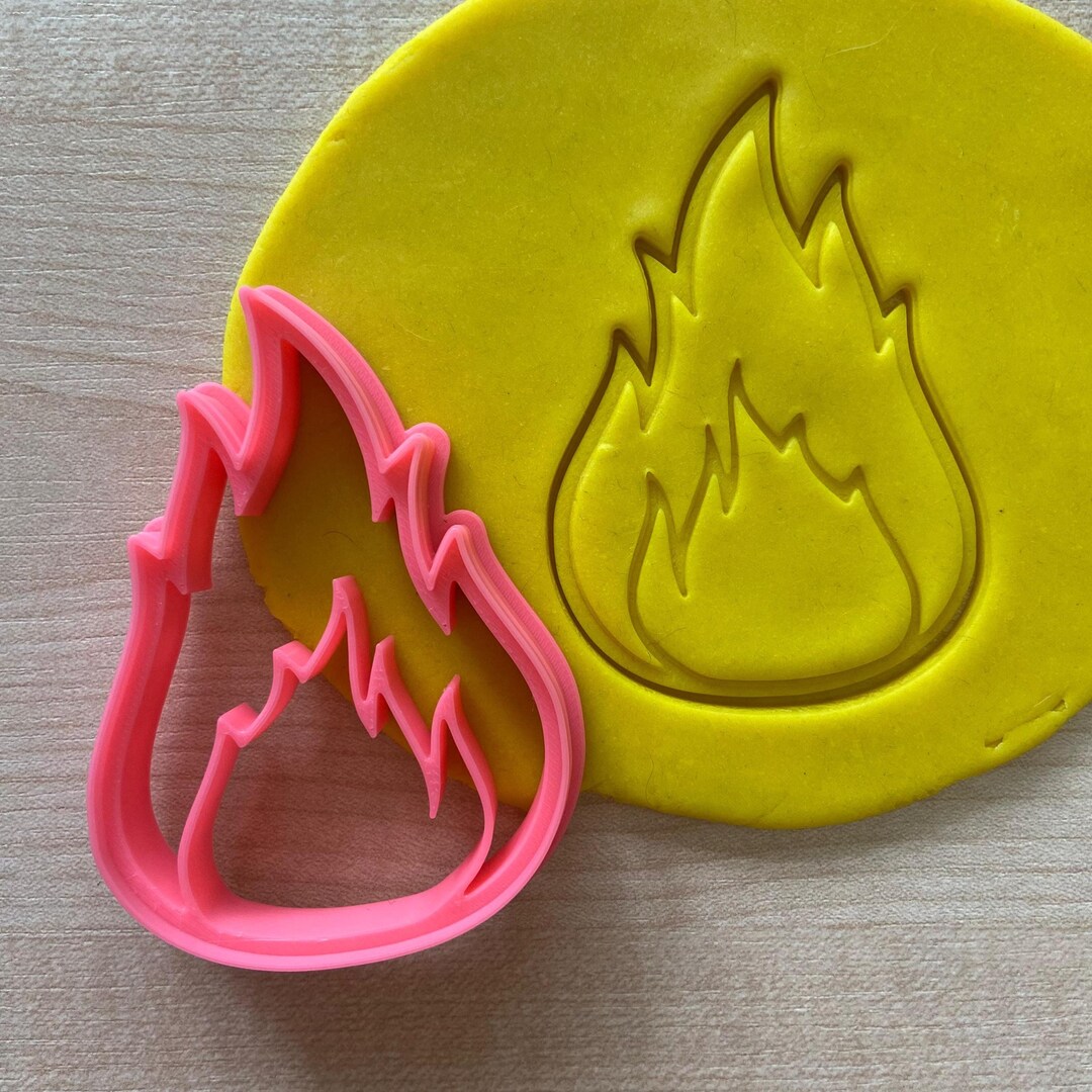 Fire Flame Cookie Cutter, Heat, Fire Ball, Firefighter Fondant Sugar ...