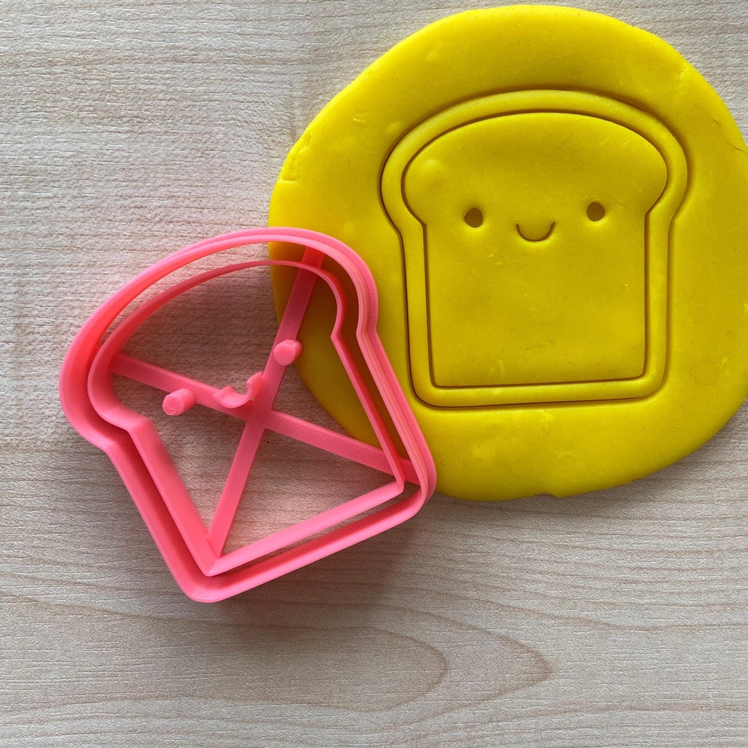 Kawaii Toast Cookie Cutter, Cute Slice Piece of Bread Biscuit Dough ...