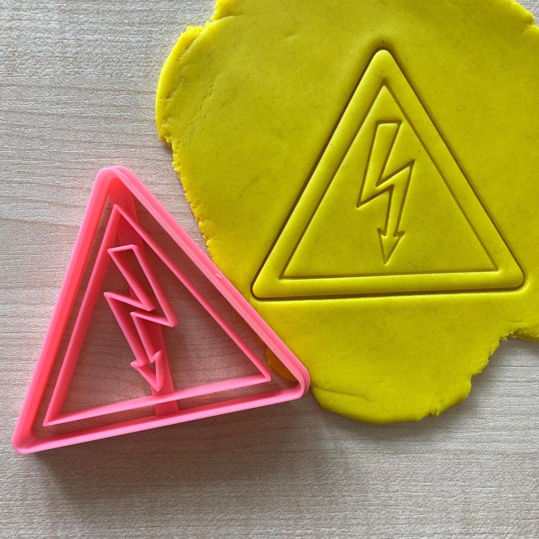 High Voltage Symbol Cookie Cutter, Halloween Party Favor, Science ...