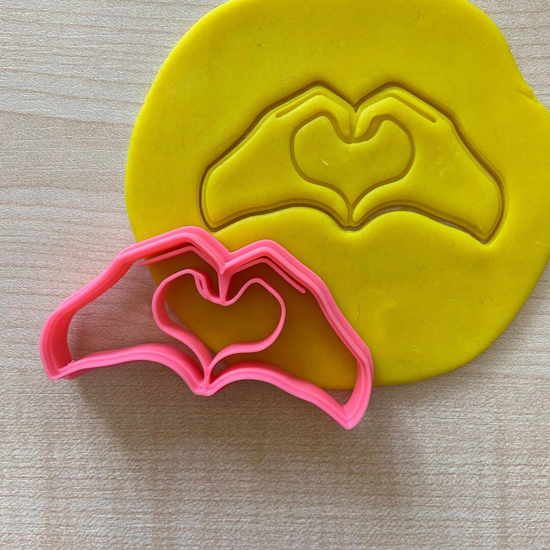 Heart Hand Pose Cookie Cutter, Two Hands Heart, Love Hand Sign - Etsy