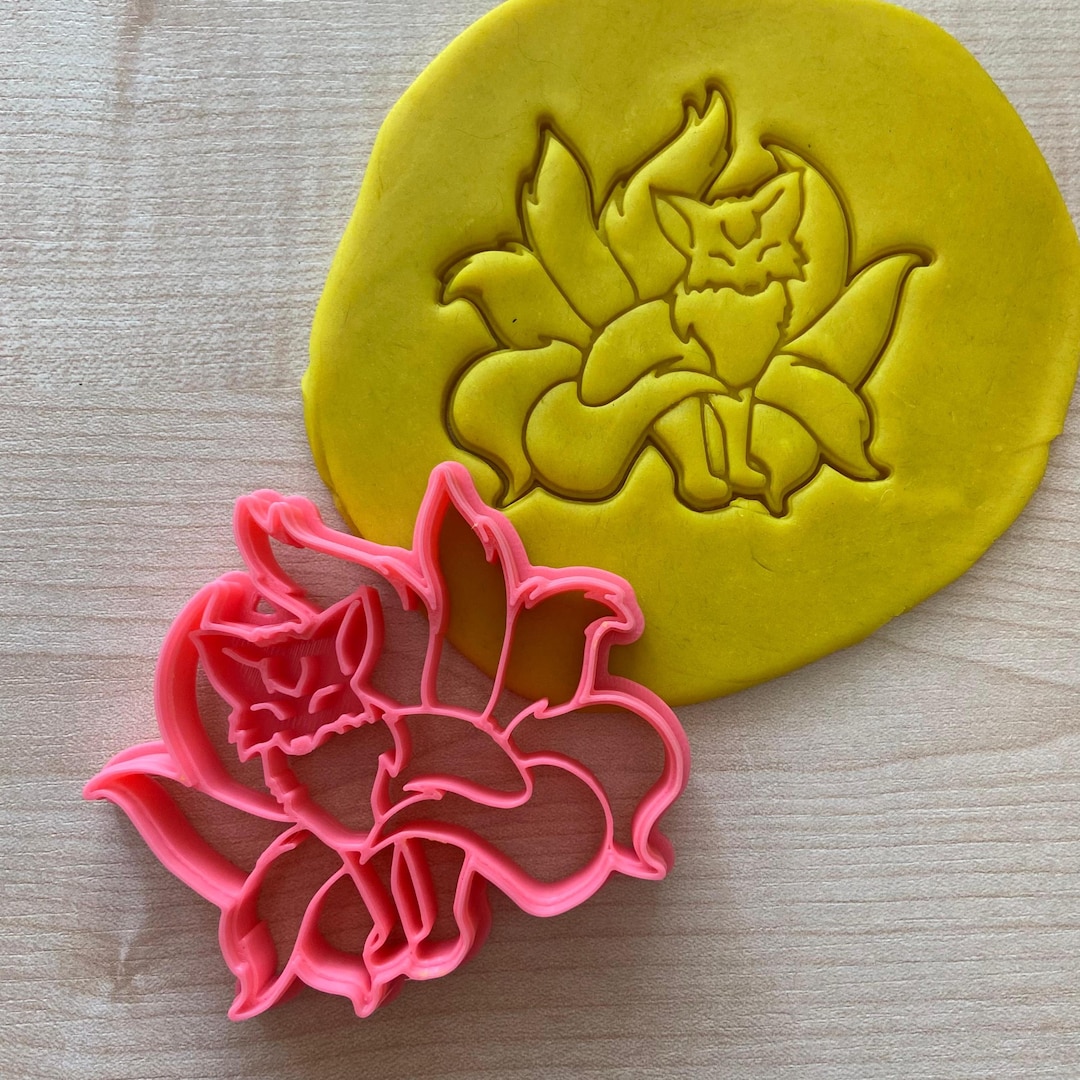 Nine Tailed Fox Cookie Cutter, Kitsune Spirit Biscuit Cutter, Fox With ...