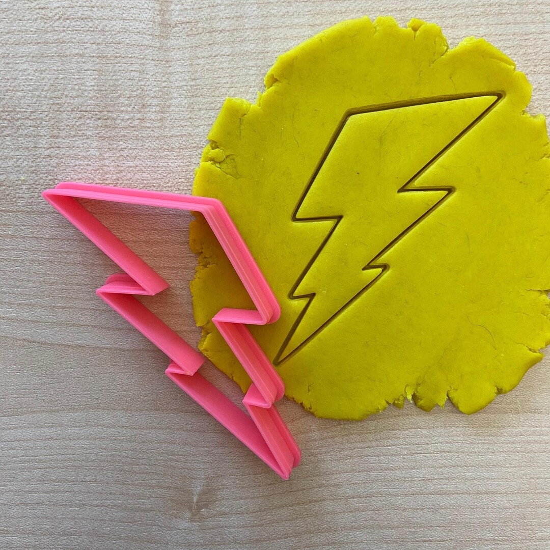 Lightning Bolt Cookie Cutter, Weather Sky Storm Lightning Shaped ...