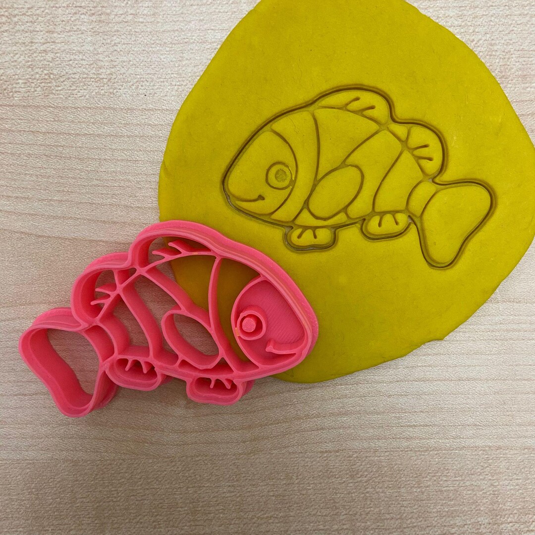 Cute Clownfish Cookie Cutter, Under the Sea Fish Fondant Dough Stamp ...