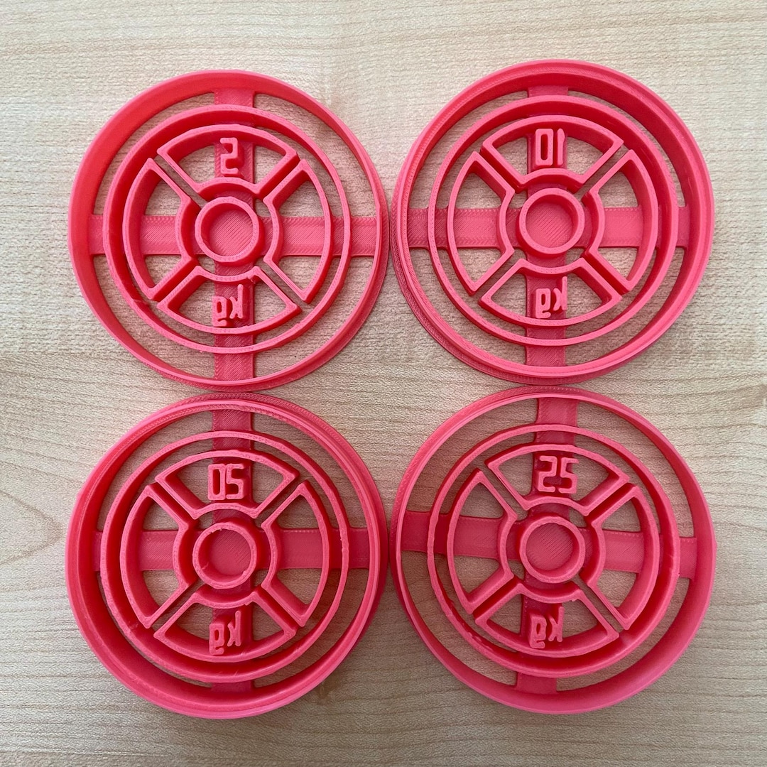 Gym Weight Plate Cookie Cutter Set- 5 Kg Plate, 10 Kg Plate, 20 Kg ...