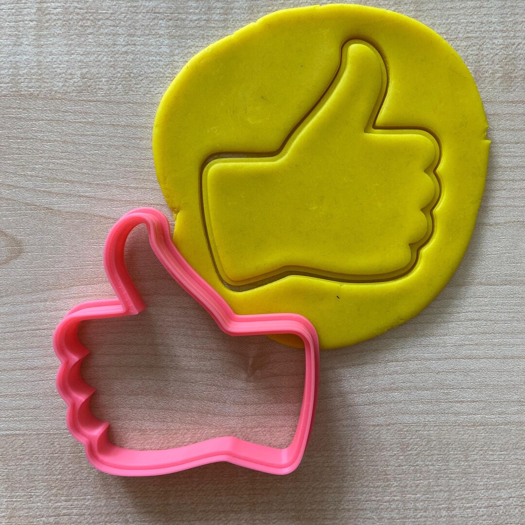Thumbs up Hand Pose Cookie Cutter, Like Hand Gesture, Emoji Gift, Ok ...