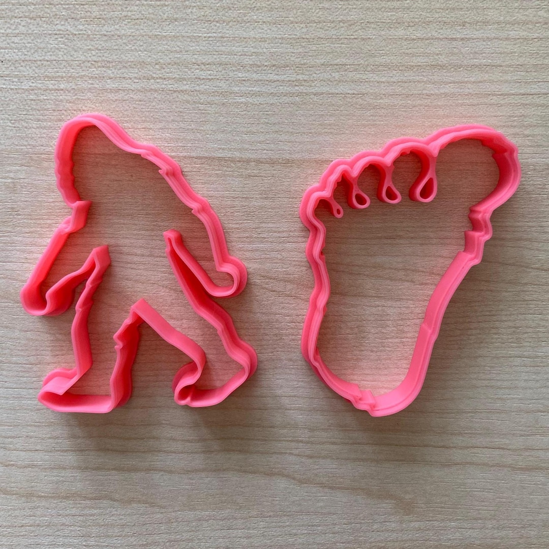Bigfoot Cookie Cutter Set- Bigfoot Outline and Foot, Sasquatch Biscuits ...