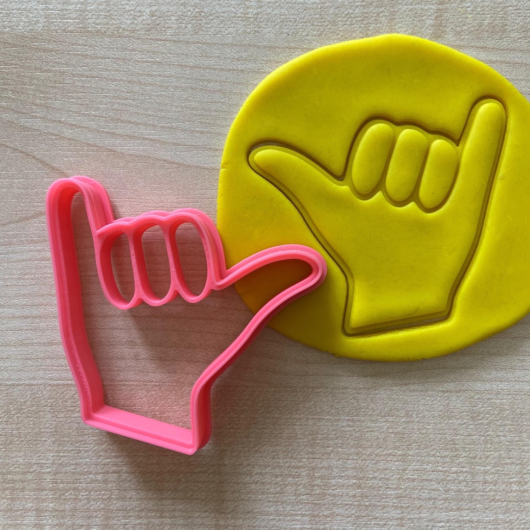 Shaka Hand Sign Cookie Cutter, Hand Gesture, Index Fingers Thumb, Hang ...