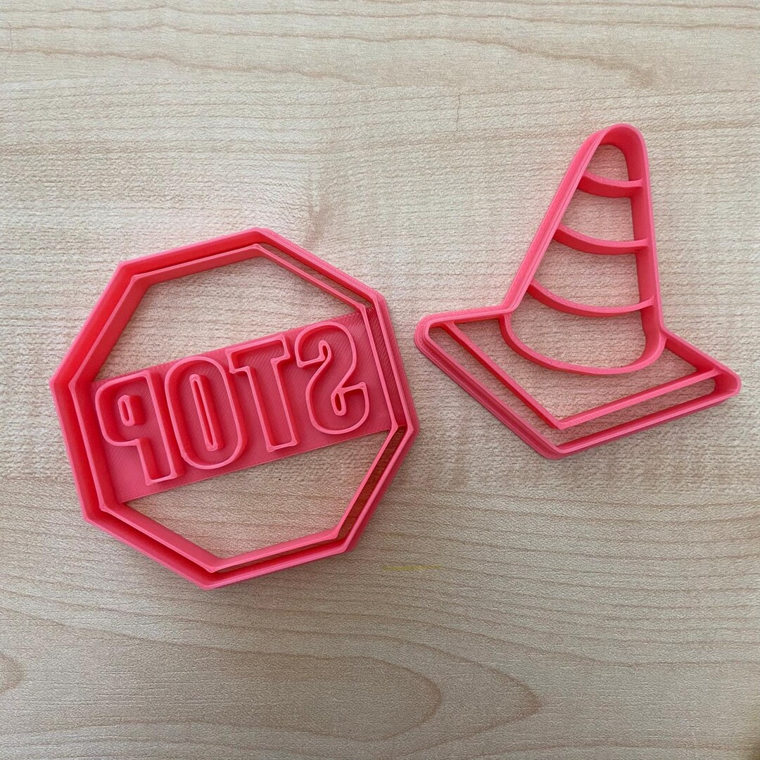 Stop Sign and Traffic Cone Cookie Cutter Set - Etsy
