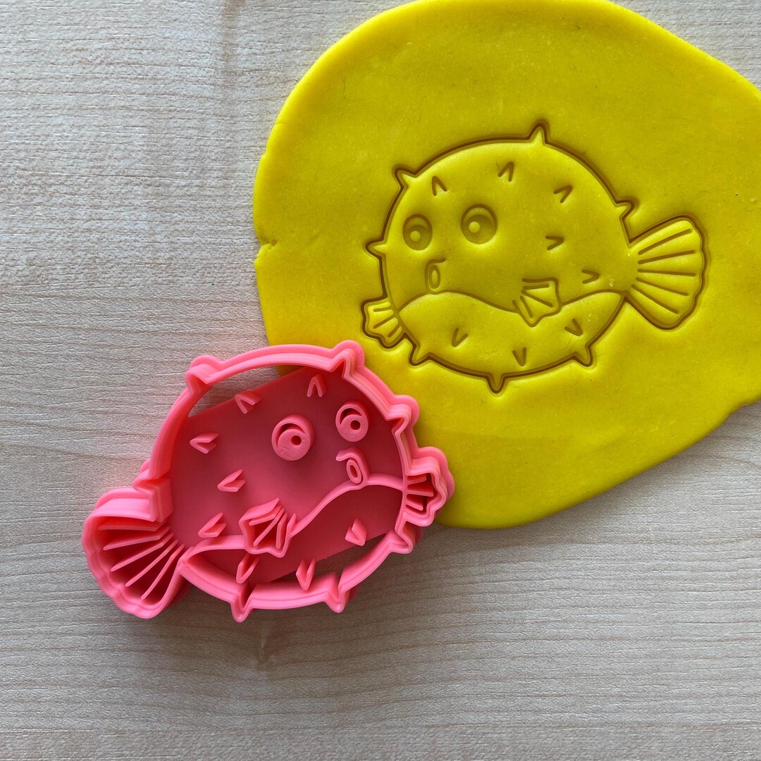 Pufferfish Cookie Cutter, Blow Fish Biscuit Stamp, Fugo Fugu Fondant ...