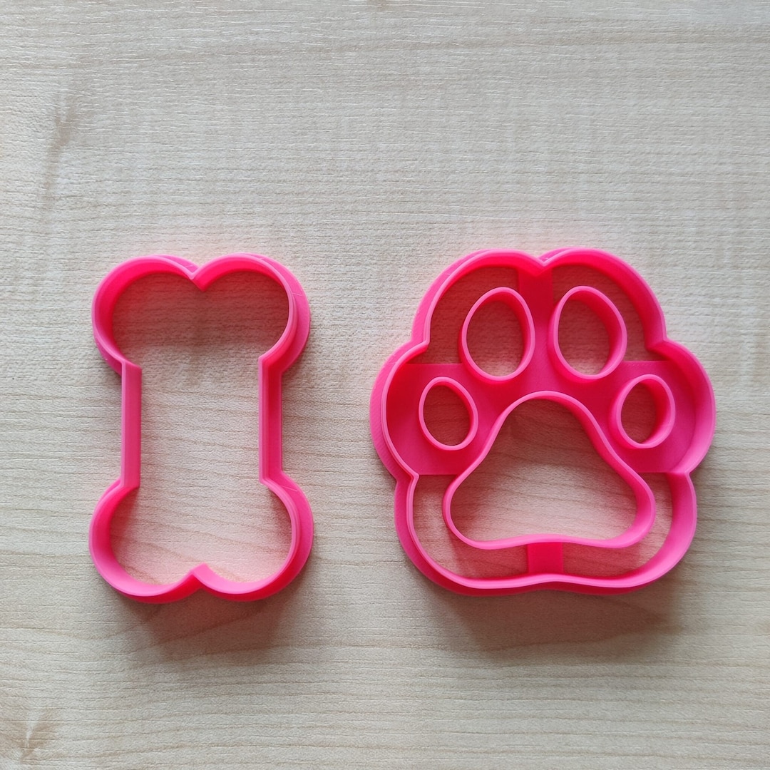 Dog Bone and Paw Print Cookie Cutter Set- Treats for Dogs - Etsy
