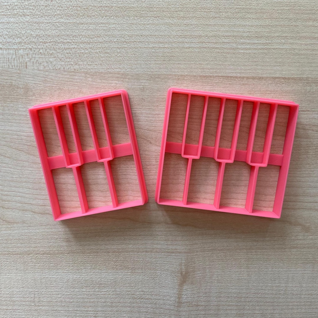 Piano Keys Cookie Cutter Set- CDE and FGAB Keys, Musical Keyboard, Gift ...