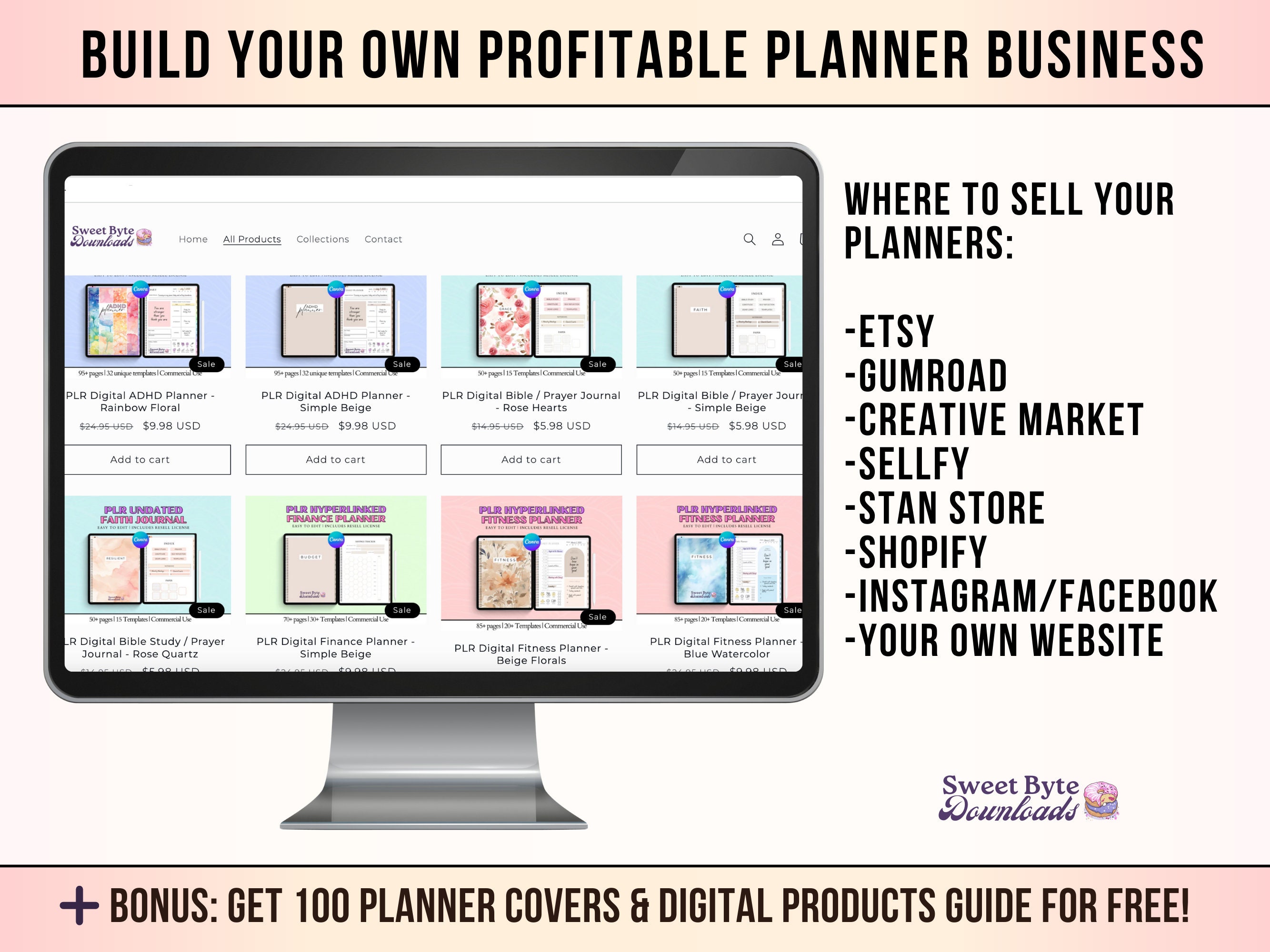 Resell PLR Digital Planner | Daily / Weekly (2.0) Canva Plr Template ...