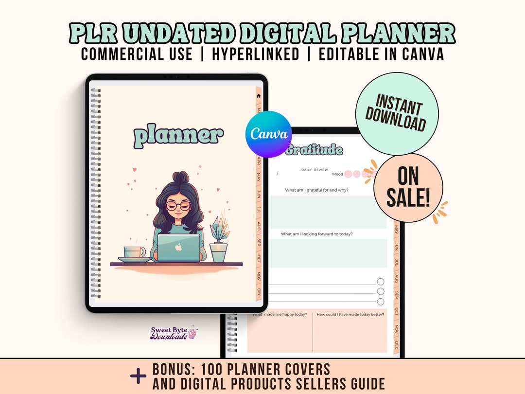 Resell PLR Digital Planner | Daily / Weekly (2.0) Canva Plr Template ...