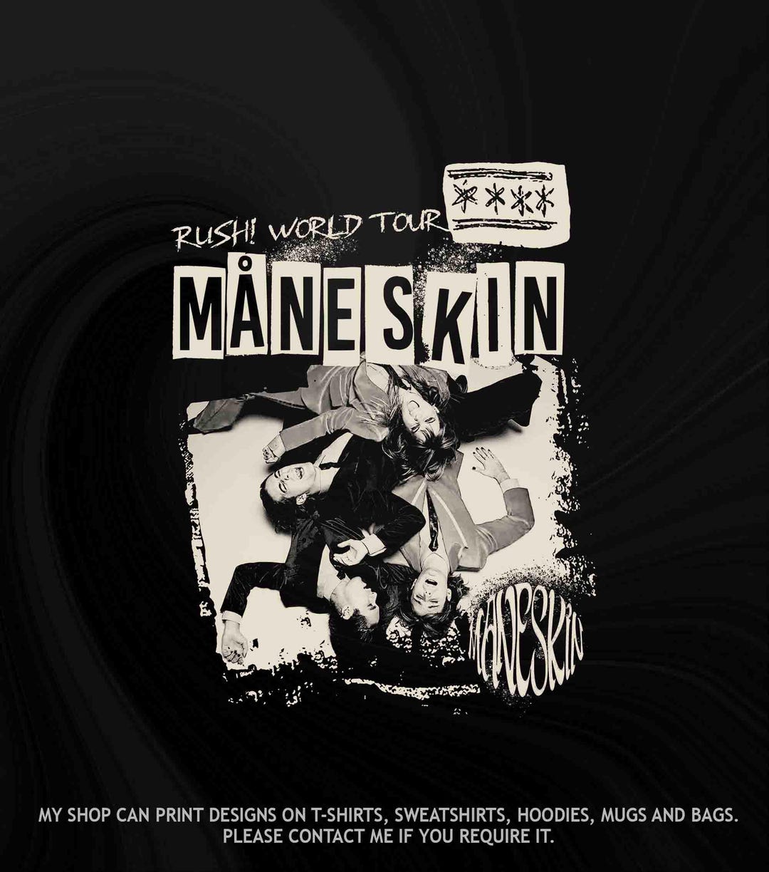 Måneskin Band Design Png, Bundle Måneskin Tour SVG, Rock Band Tour ...