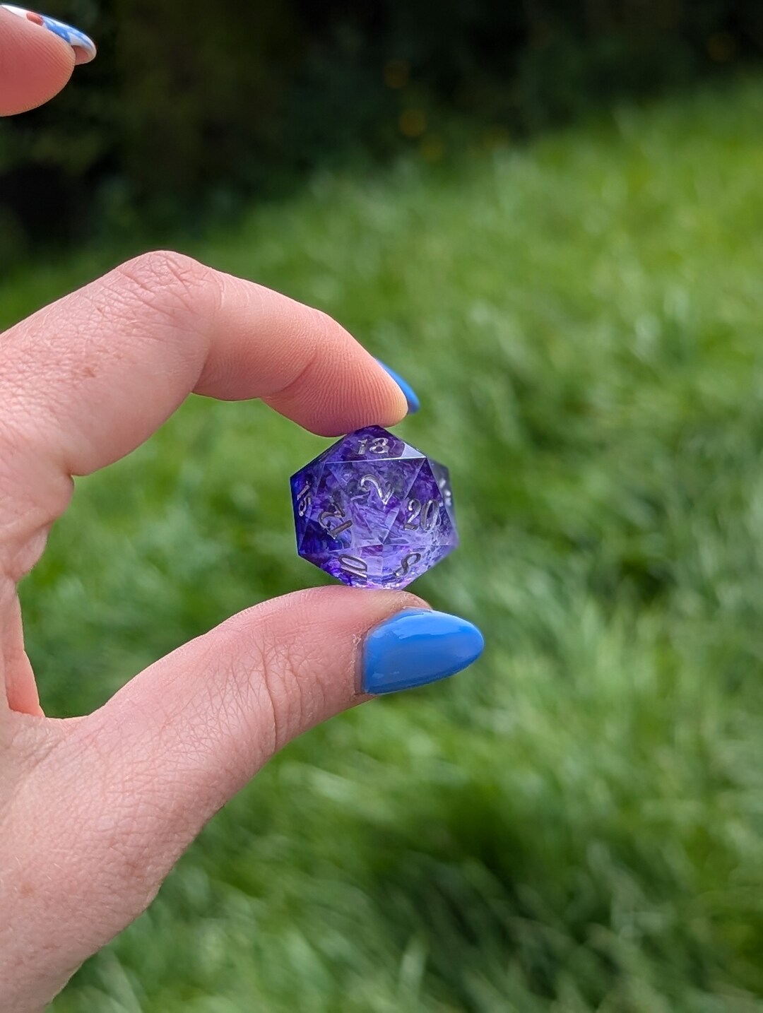 Wisps of Violet | Handmade Dice | Sharp Edge Polyhedral Dnd Dice Set ...