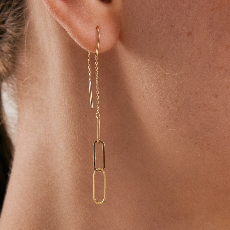 Gold Paperclip Earrings - Etsy