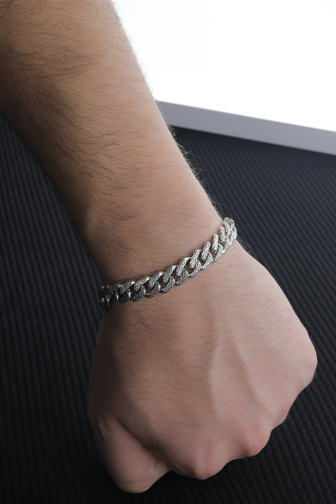 925 Sterling Silver Cuba Bracelet,vintage Bracelet,10mm Cuban Link ...