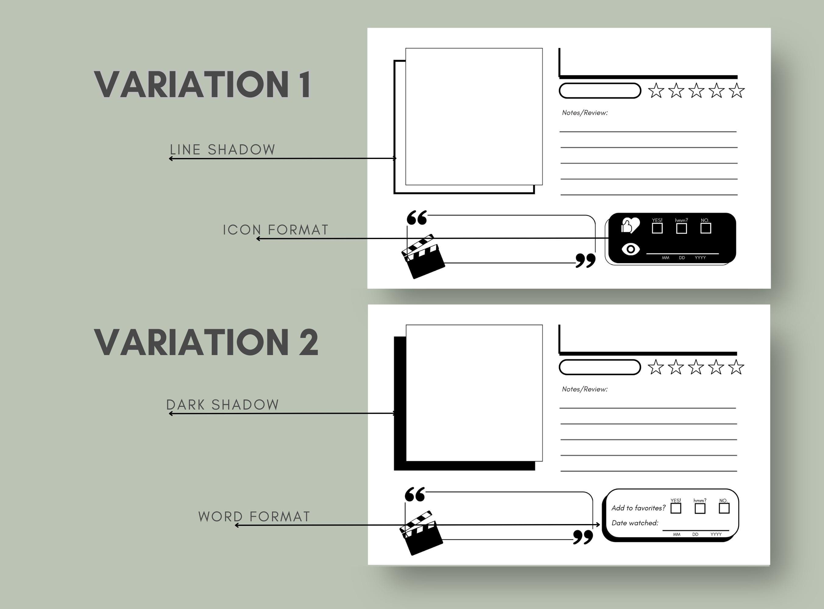 Movie Journal Template Movie Tracker | Digital Printable for iPad ...
