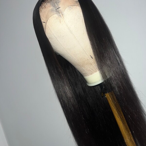 Transparent Lace Human Hair Wig - Etsy