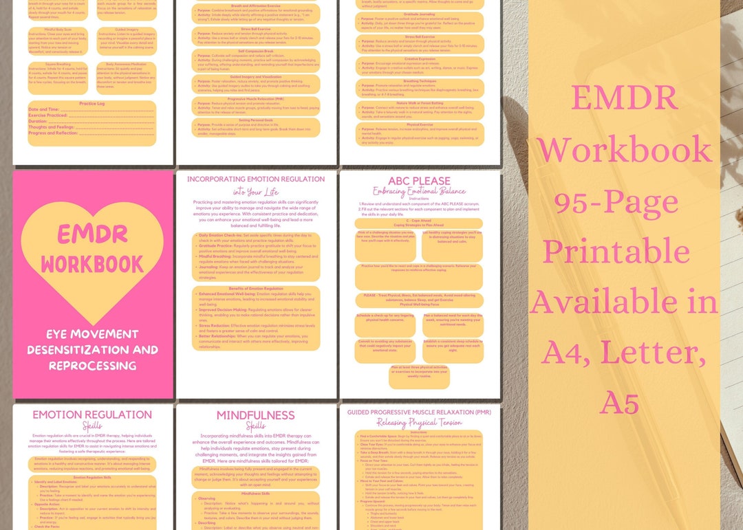 EMDR Workbook EMDR Worksheet Emdr Tools Emdr Resources - Etsy