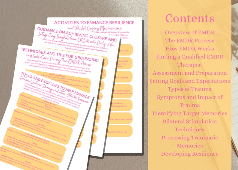 EMDR Workbook EMDR Worksheet Emdr Tools Emdr Resources - Etsy