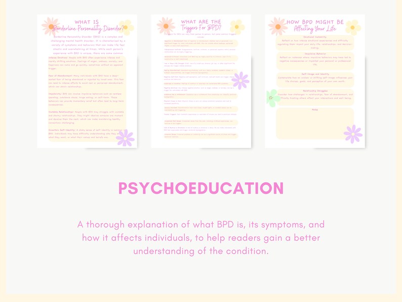 Bpd, Bpd Workbook, Bpd Borderline, Coping Skills, Therapy Worksheet ...