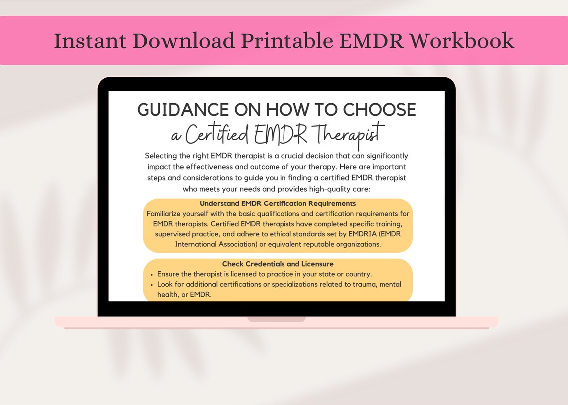 EMDR Workbook, EMDR Worksheet, Emdr Tools, Emdr Resources, Emdr Client Workbook, Emdr, Emdr ...