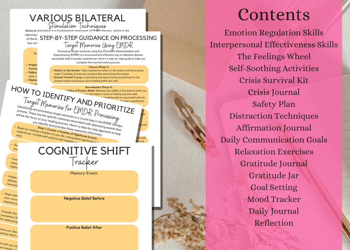 EMDR Workbook, EMDR Worksheet, Emdr Tools, Emdr Resources, Emdr Client Workbook, Emdr, Emdr ...